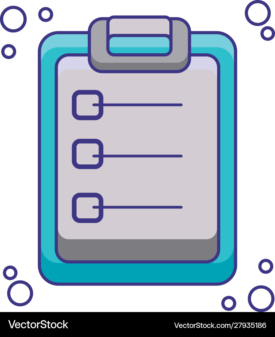 School checklist detail style icon Royalty Free Vector Image