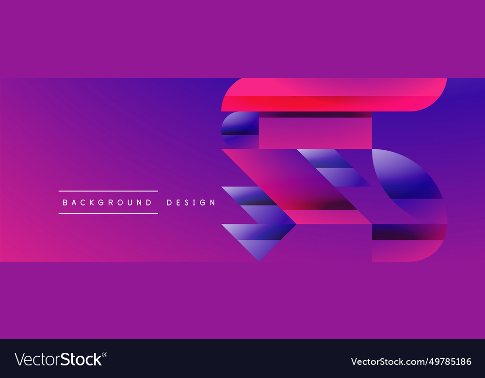 Simple geometric forms - dynamic geometric Vector Image