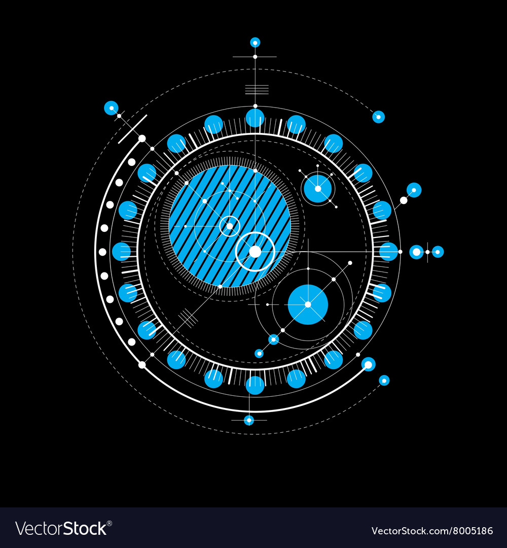 Technical plan abstract engineering draft for use Vector Image