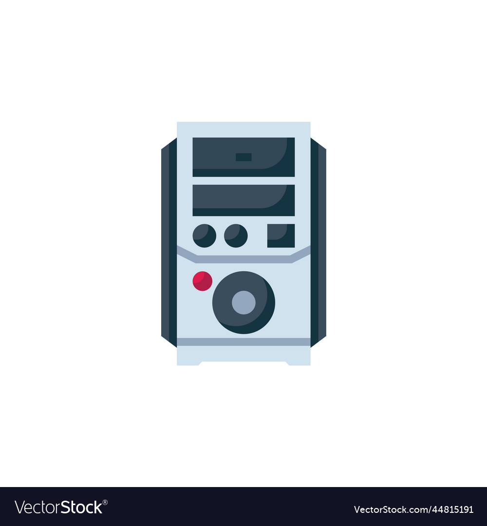 Cpu icon computer component icon flat style Vector Image