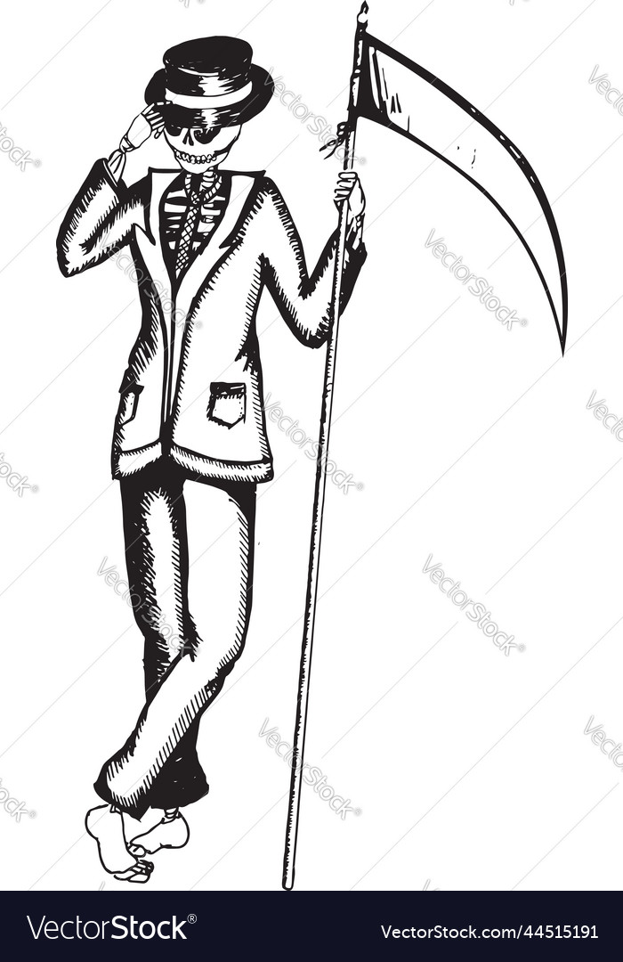Dandy death Royalty Free Vector Image - VectorStock