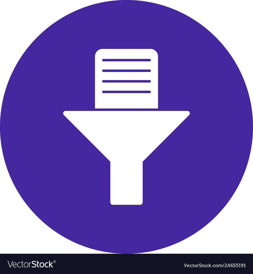 Document filter icon Royalty Free Vector Image