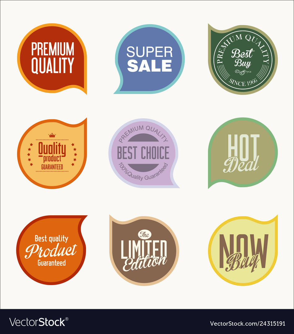Labels design elements collection 2 Royalty Free Vector