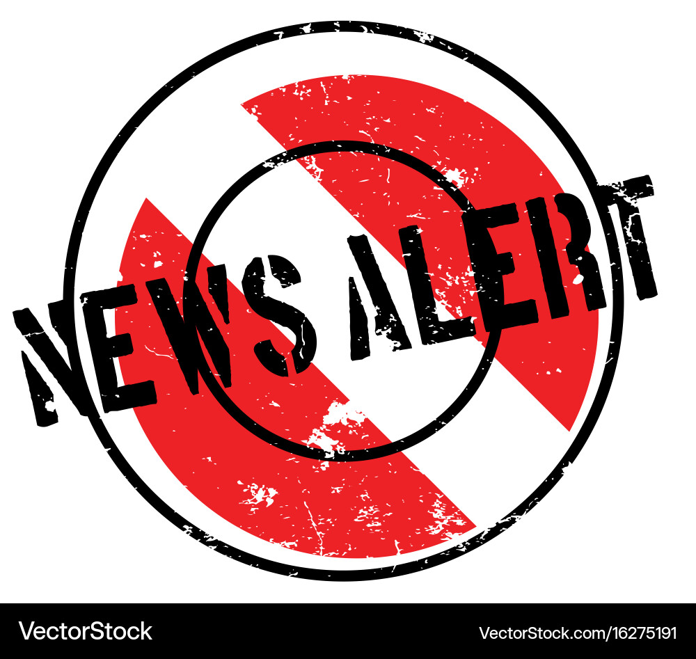 News alert rubber stamp Royalty Free Vector Image