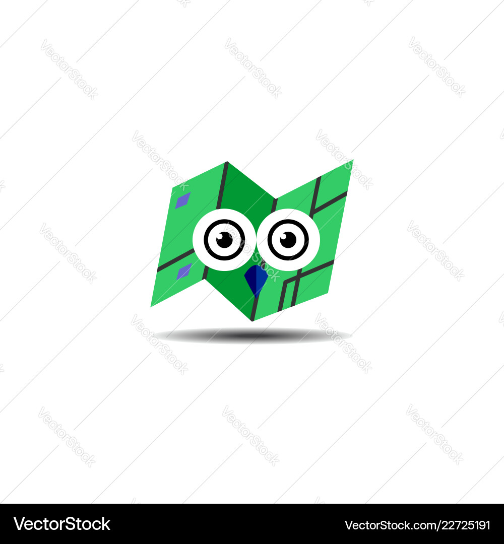 Owl bird logo head icon education symbol Vector Image