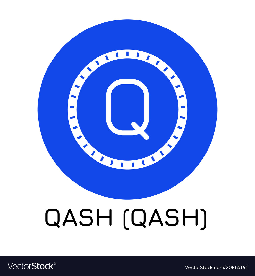 Qash crypto coin icon Royalty Free Vector Image