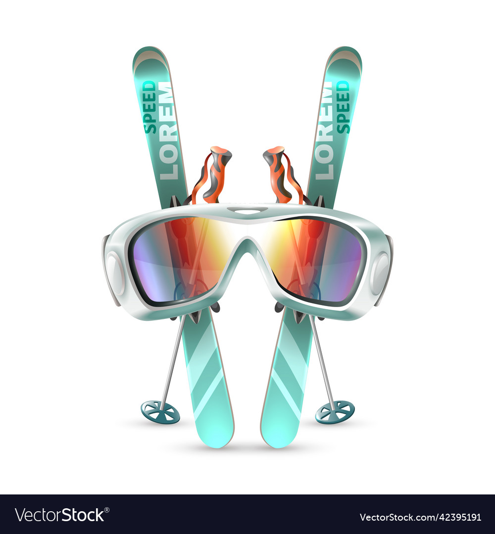 Ski club icon set Royalty Free Vector Image - VectorStock