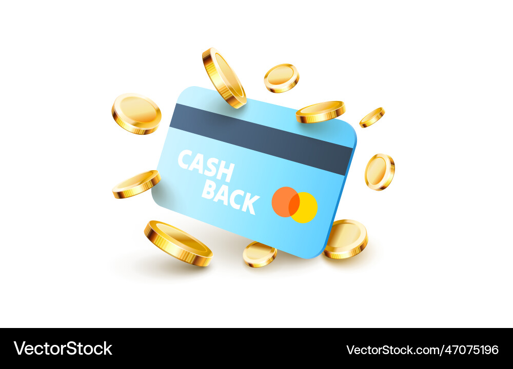 Cash back service financial payment label Vector Image