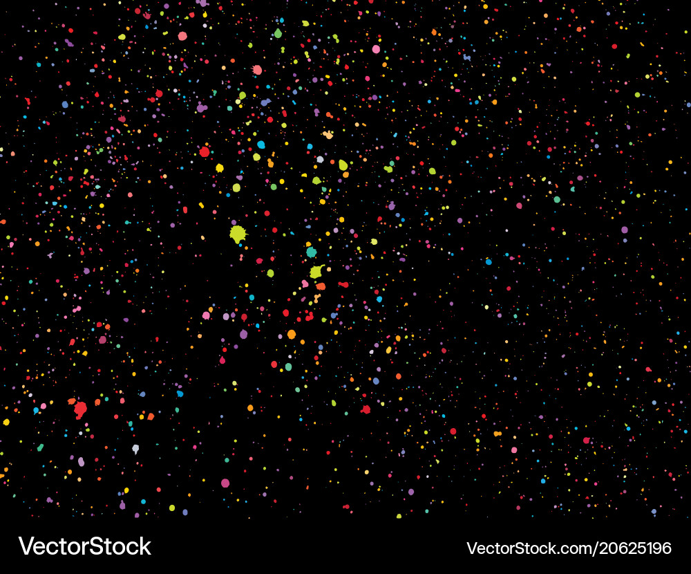 Colorful round confetti isolated on black Vector Image