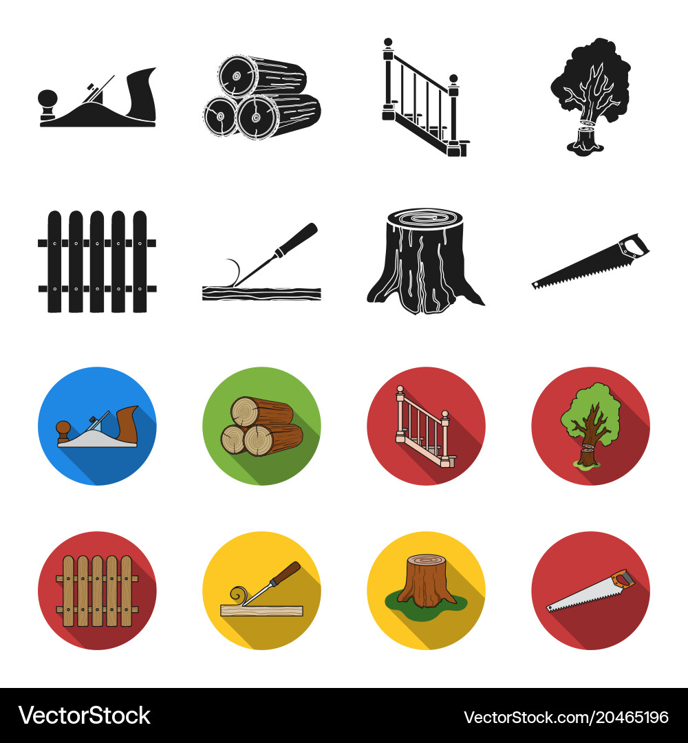 Fence chisel stump hacksaw for wood lumber Vector Image