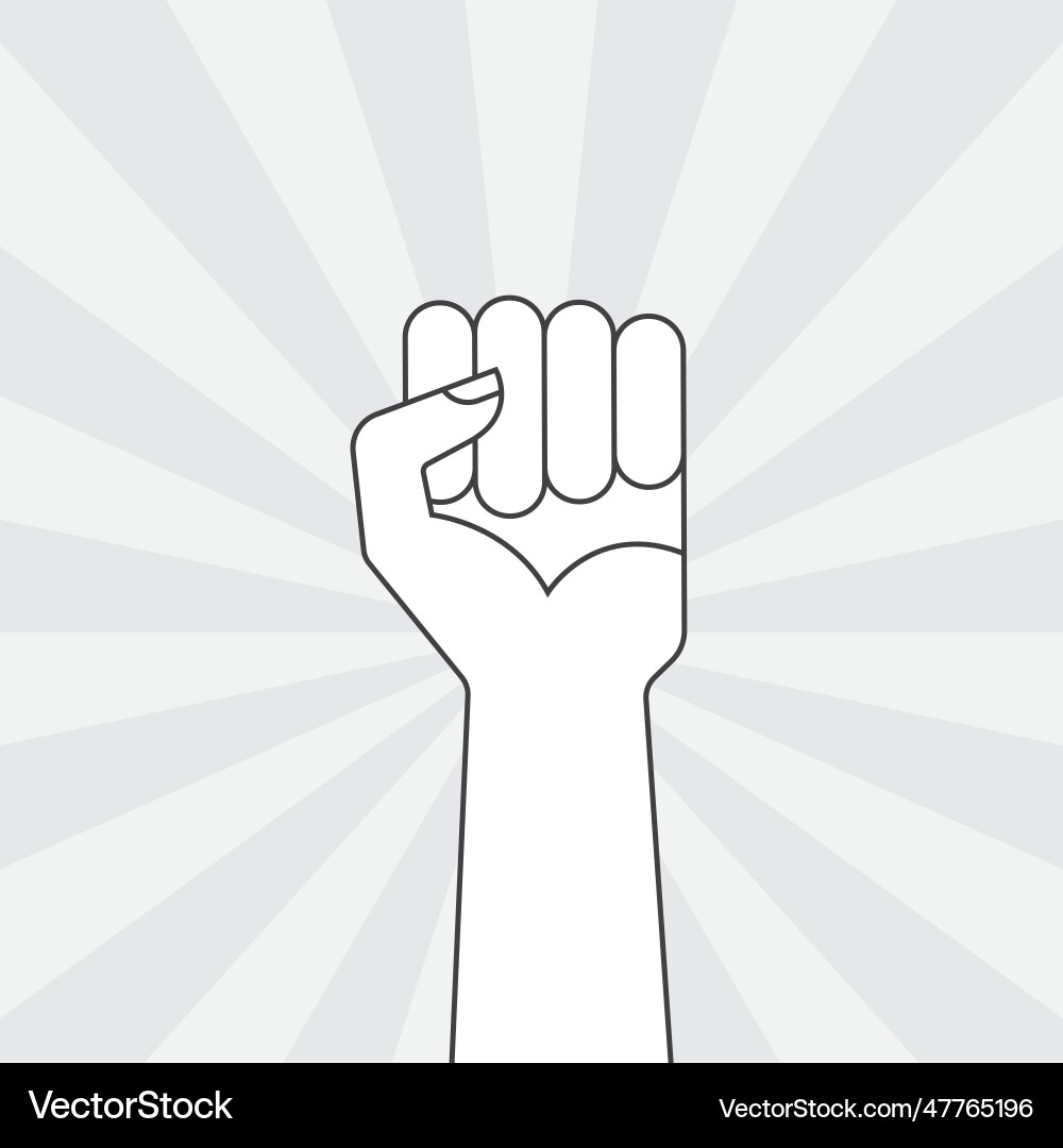 Fist up power hand with revolution protest Vector Image