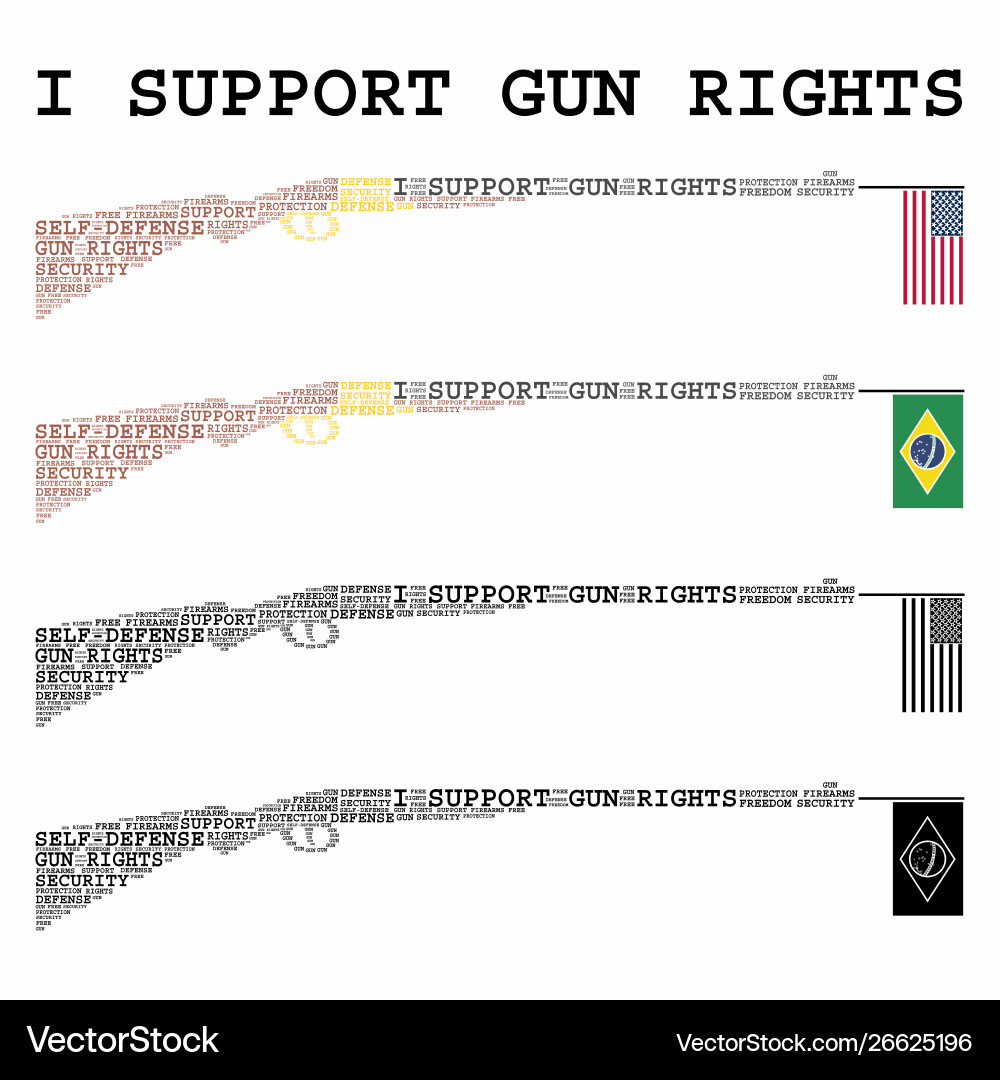 I support gun rights with 12 gauge Royalty Free Vector Image
