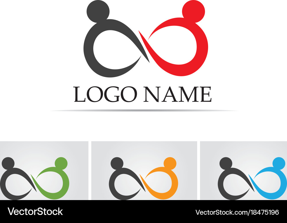 Infinity logo and symbol template icons app Vector Image