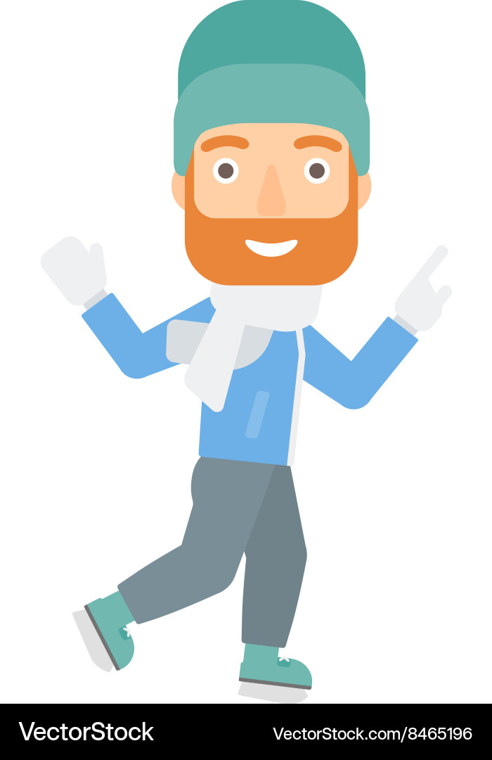 Man ice skating Royalty Free Vector Image - VectorStock