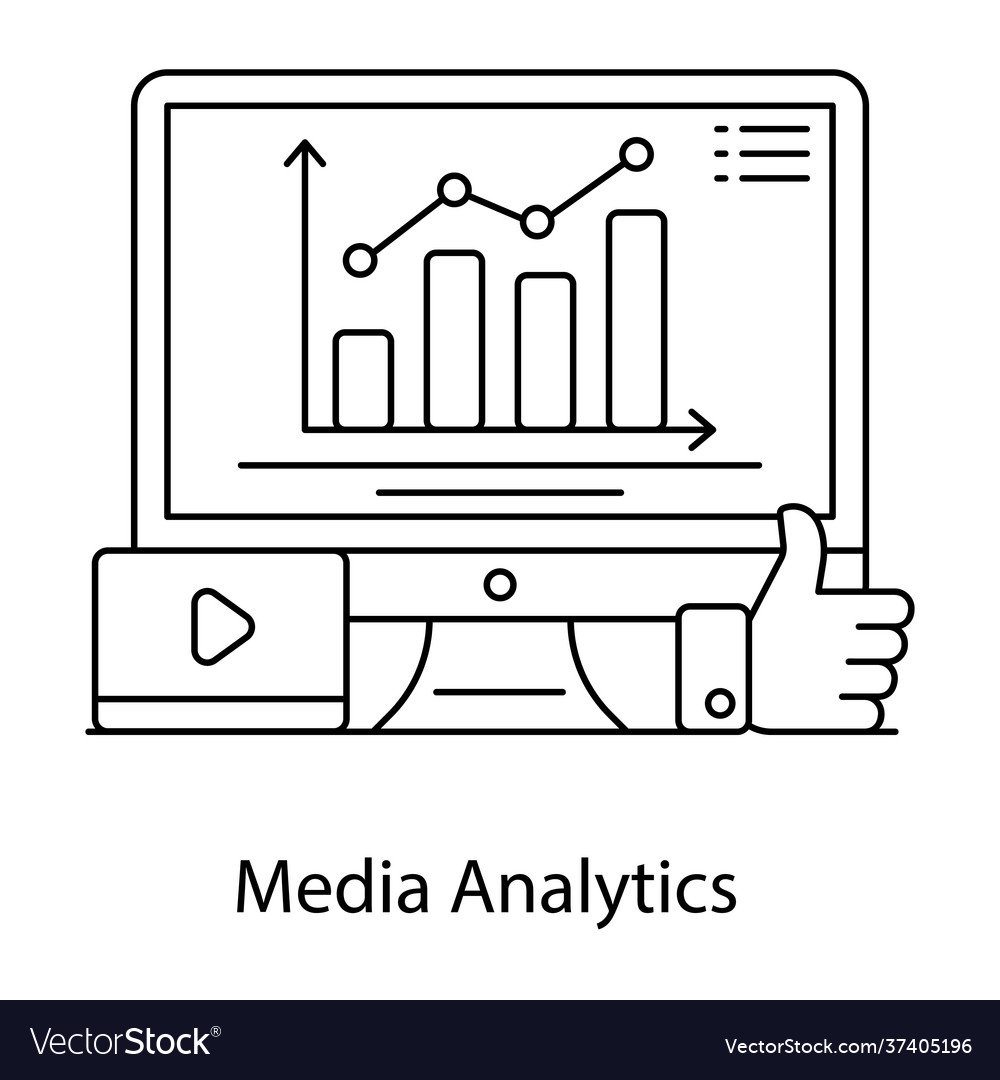Media analytics Royalty Free Vector Image - VectorStock