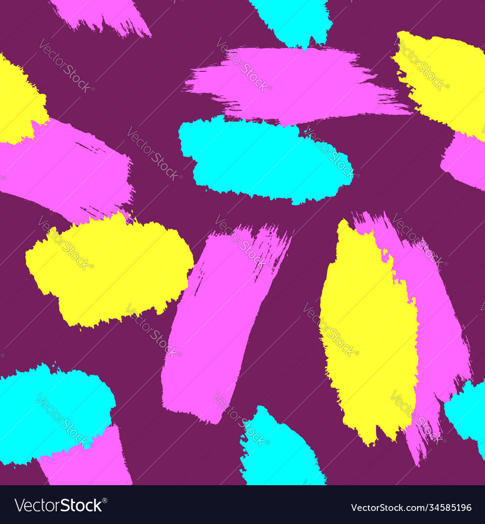 Repeated colorful brushstrokes watercolor Vector Image