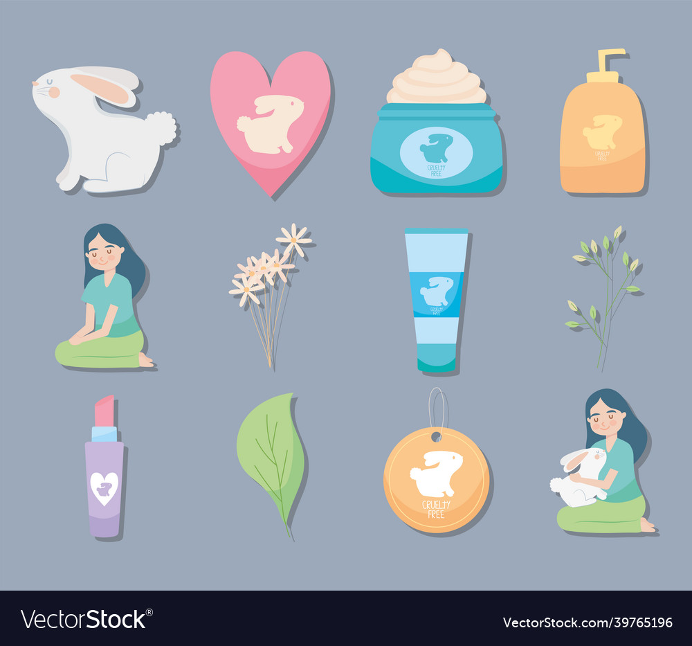 Vegan and cruelty free Royalty Free Vector Image