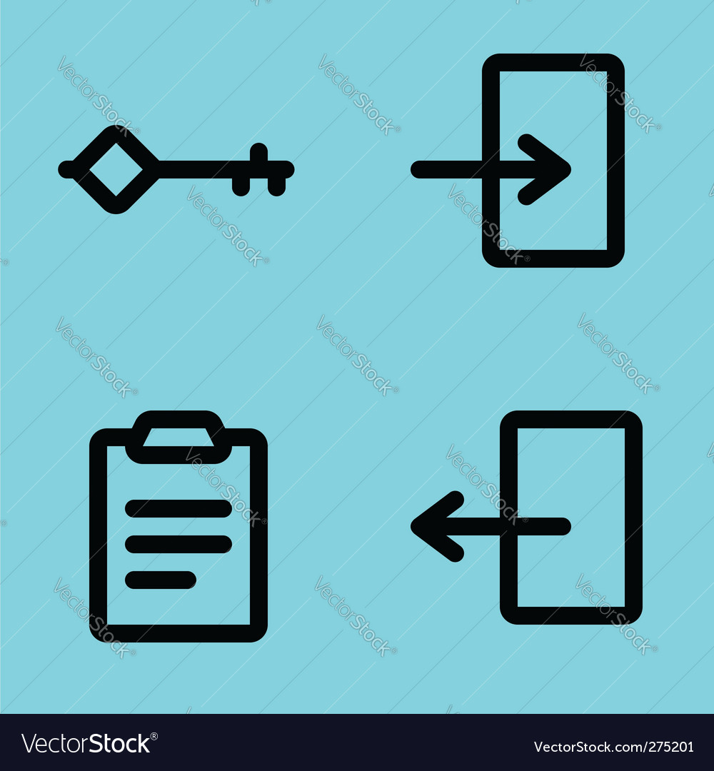 Authentication icons Royalty Free Vector Image