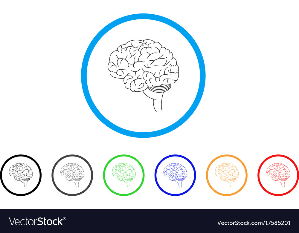 Brain rounded icon Royalty Free Vector Image - VectorStock