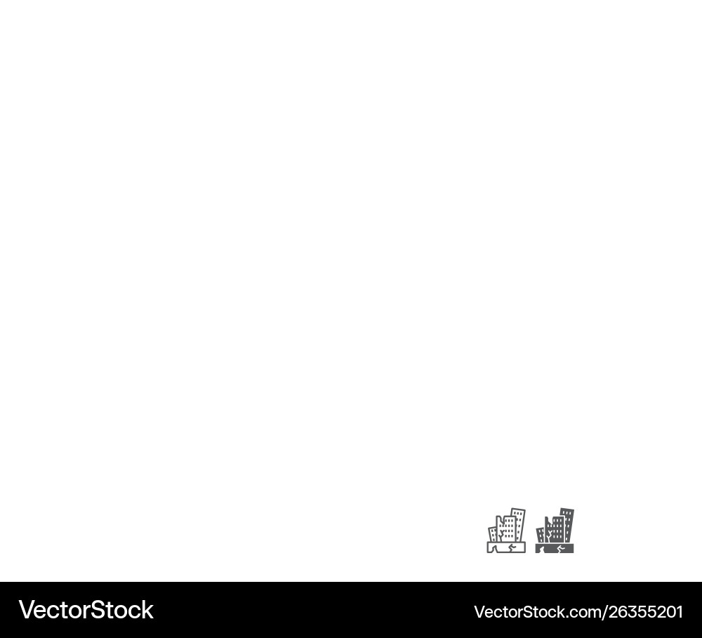 Earthquake line and glyph icon disaster Royalty Free Vector