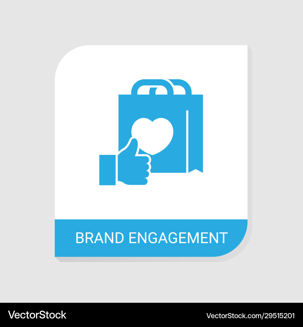 Editable filled brand engagement icon from social Vector Image