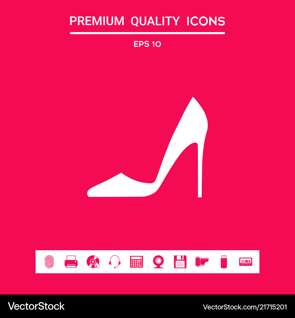 Elegant women shoe graphic elements for your Vector Image