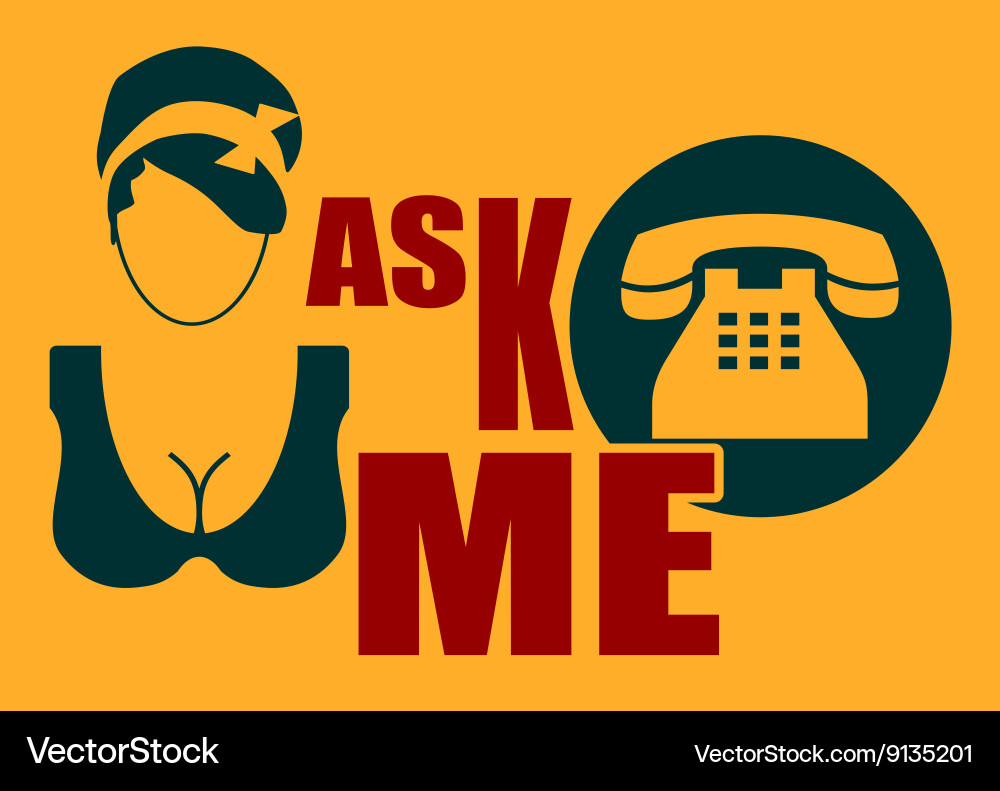 Female call center operator icon vintage style Vector Image