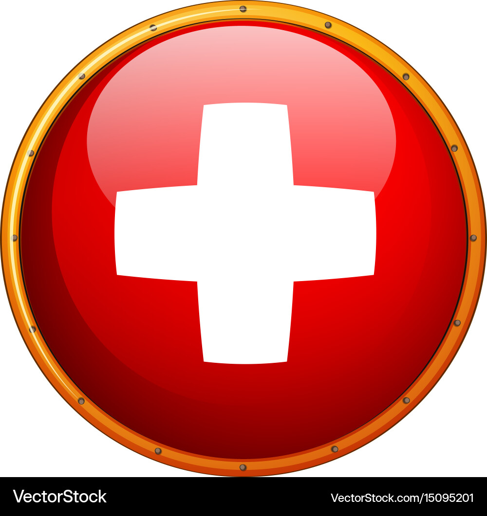 Flag of switzerland in round frame Royalty Free Vector Image