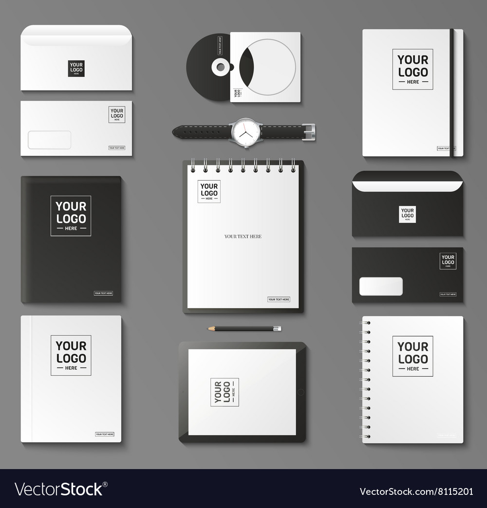 Mock up set Royalty Free Vector Image - VectorStock