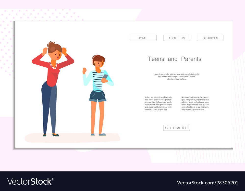 Mother scolds daughter teeneger Royalty Free Vector Image Mother scolds daughter teeneger Royalty Free Vector Image