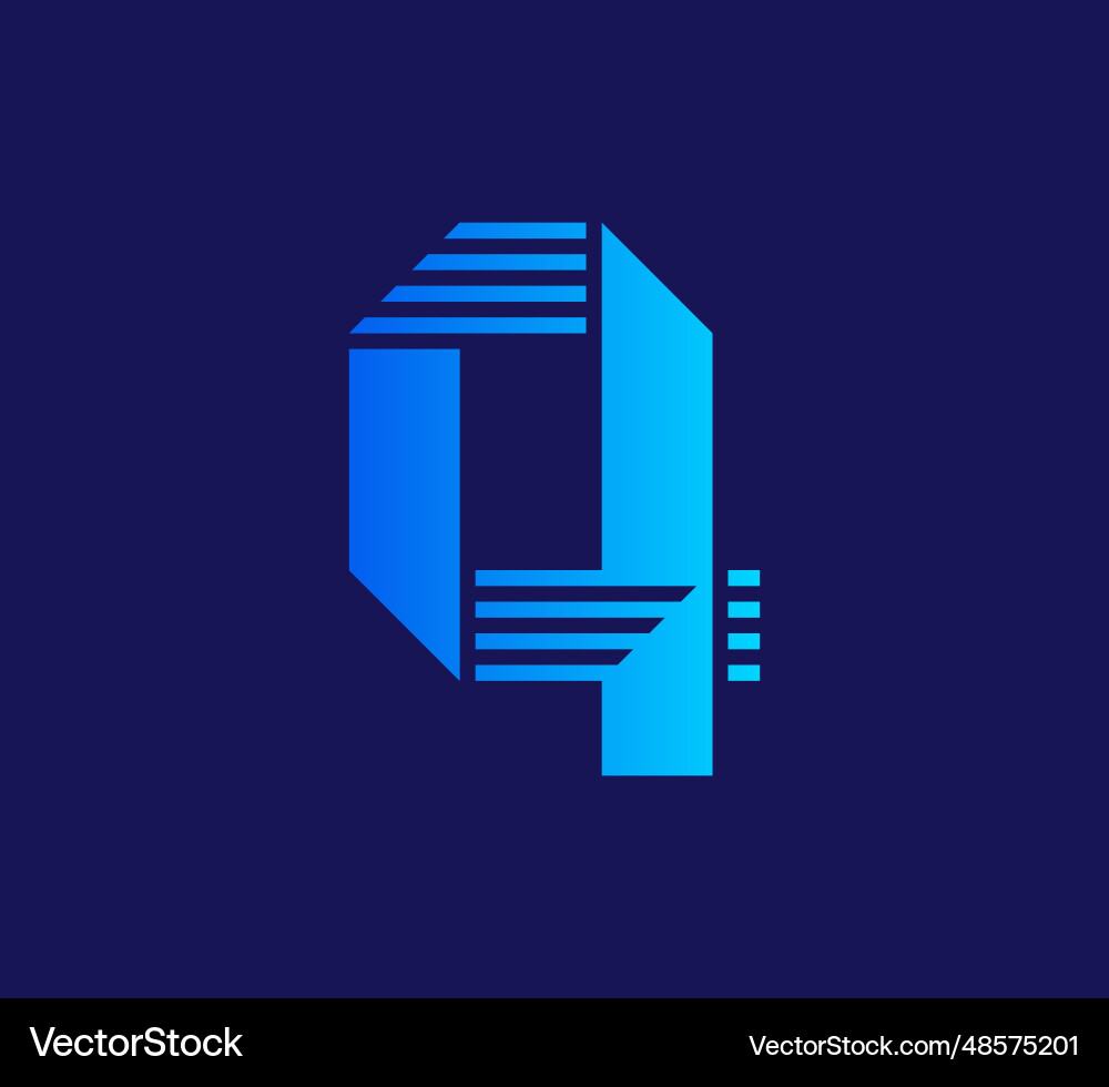 Q letter tech logo Royalty Free Vector Image - VectorStock