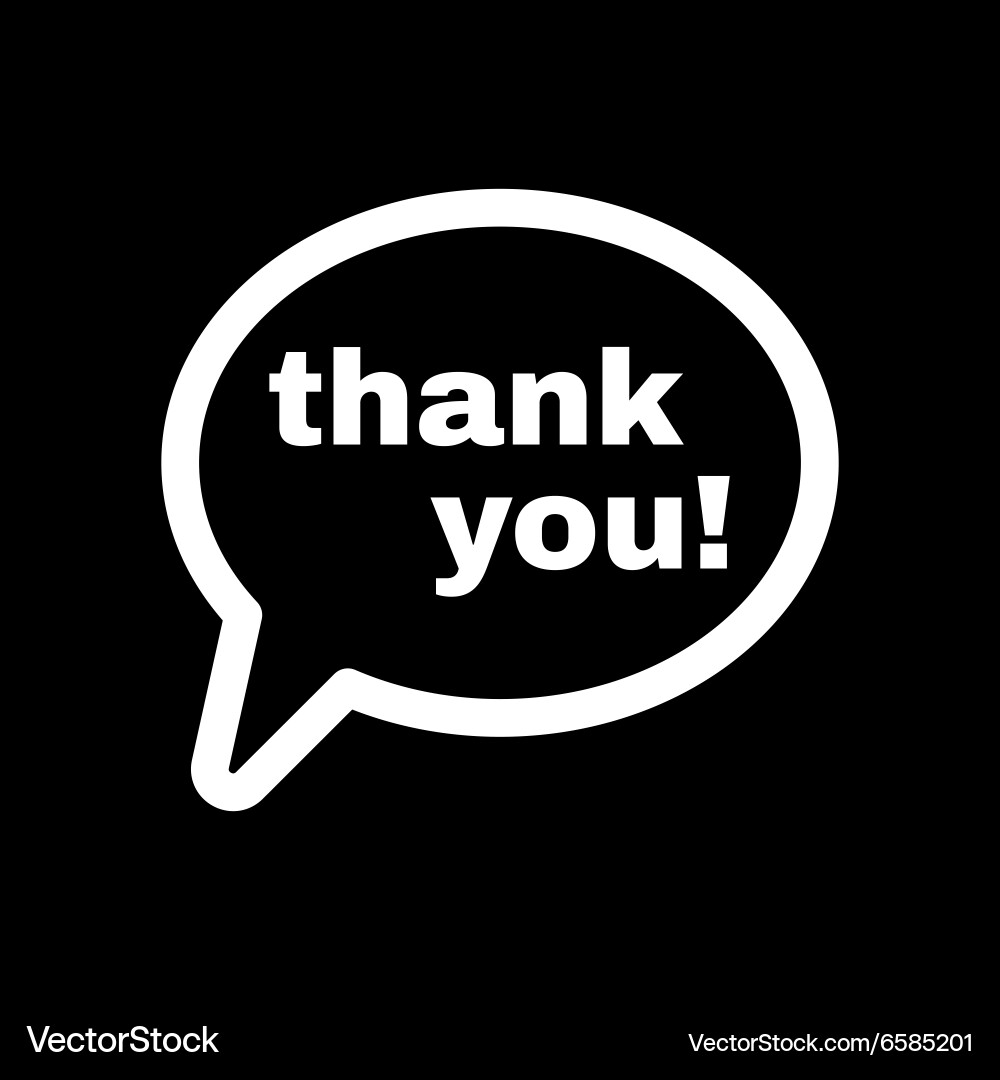 Thank you icon thanks symbol flat Royalty Free Vector Image