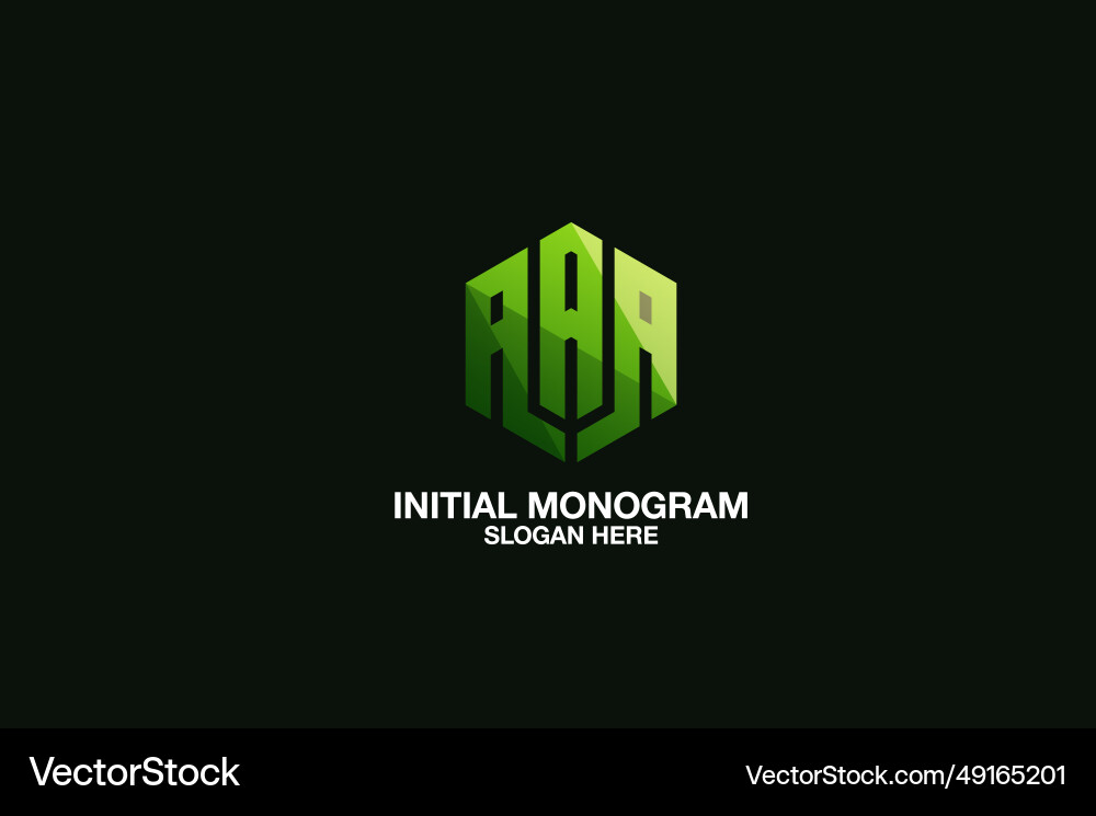 Triple letter a logo template design Royalty Free Vector