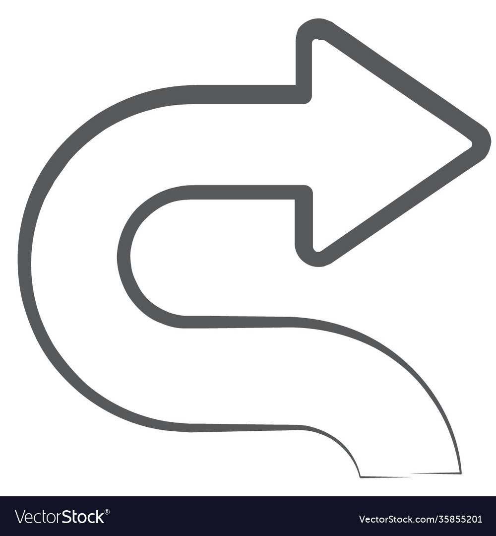 Turn right Royalty Free Vector Image - VectorStock