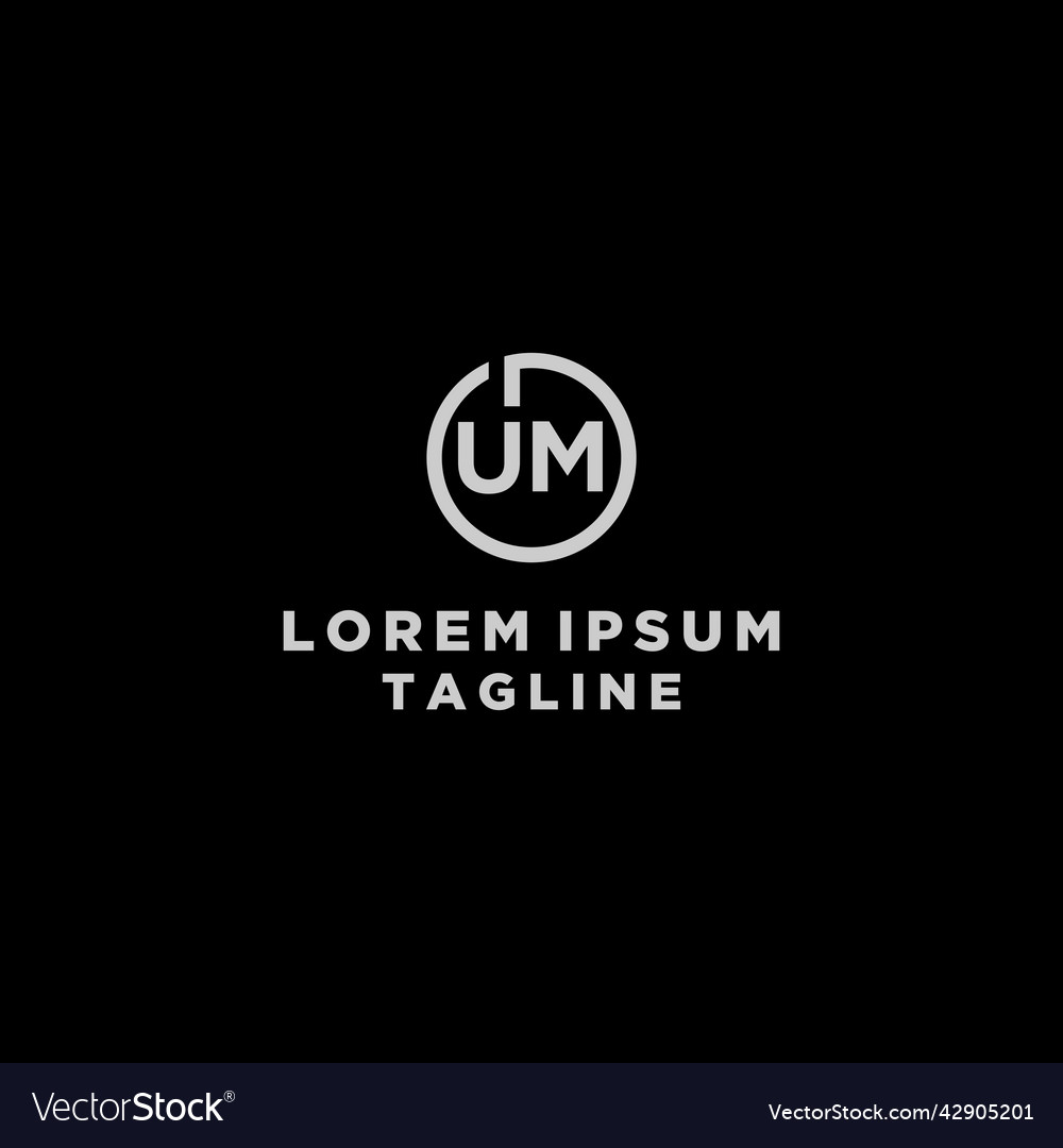 UM Initial Logo Royalty Free Vector Image - VectorStock