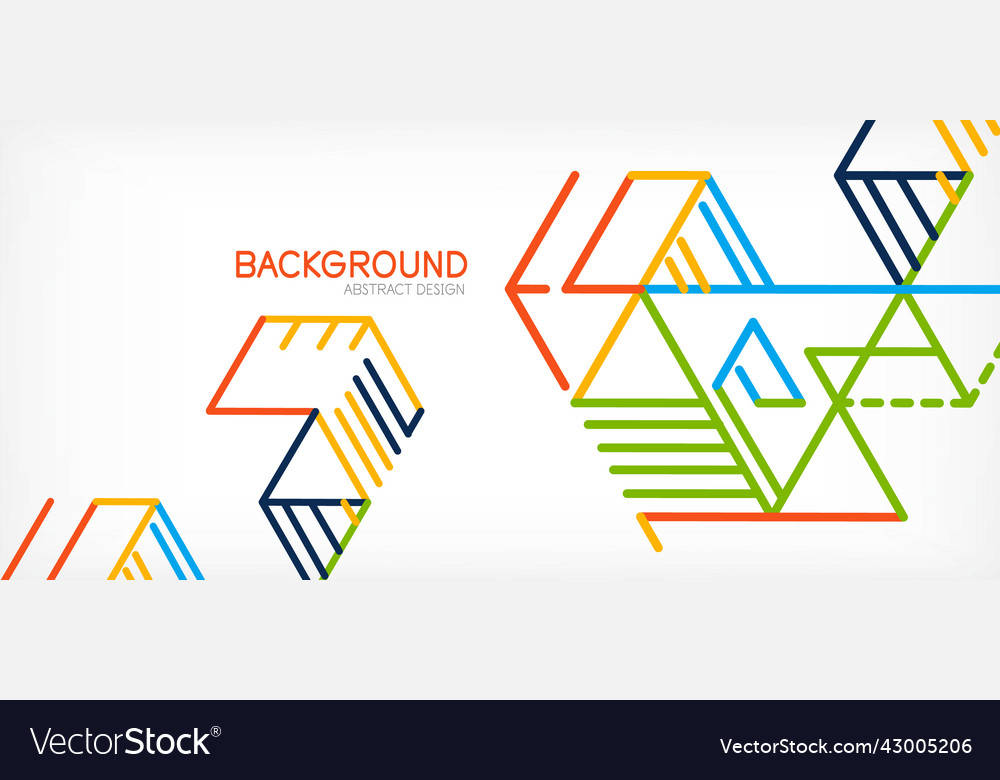 Abstract background color lines on white Vector Image
