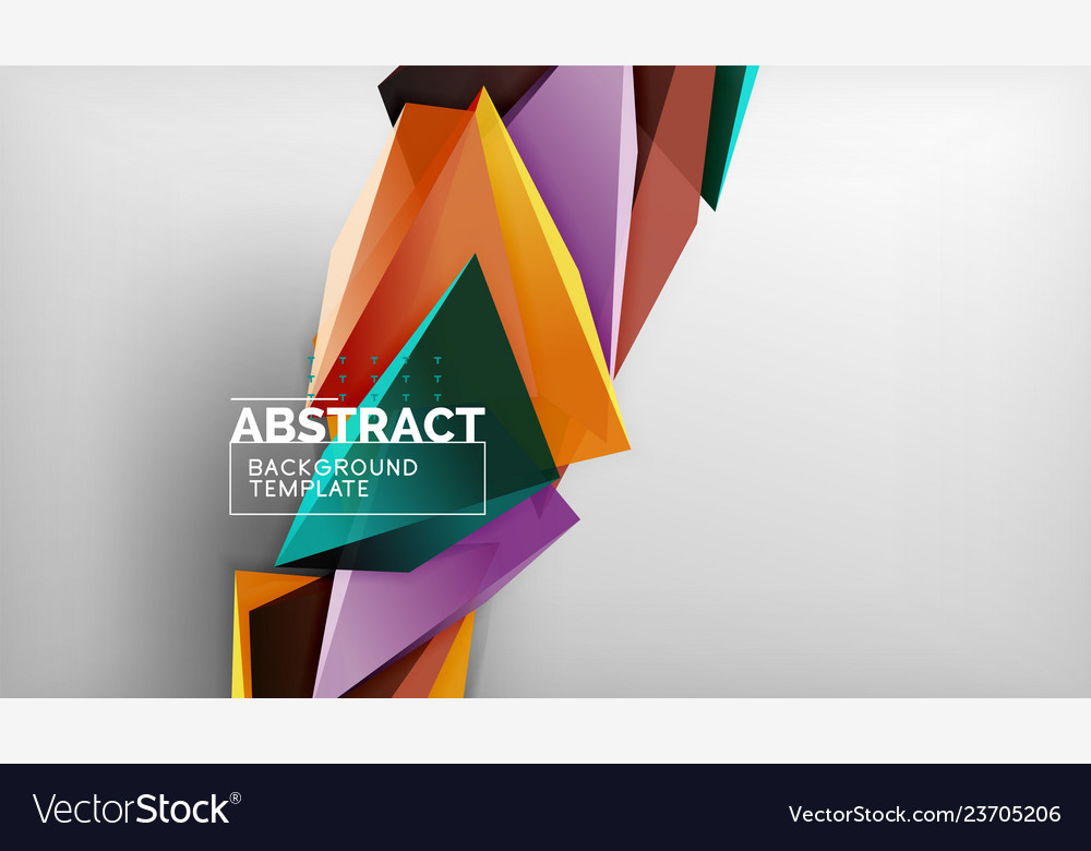 Abstract color triangles geometric background Vector Image