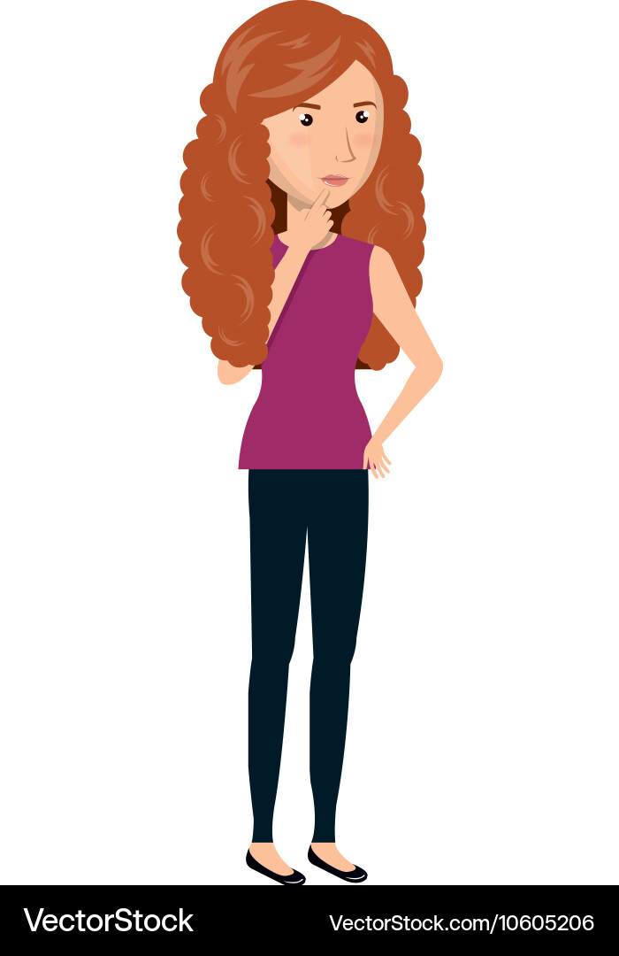 Avatar woman cartoon Royalty Free Vector Image