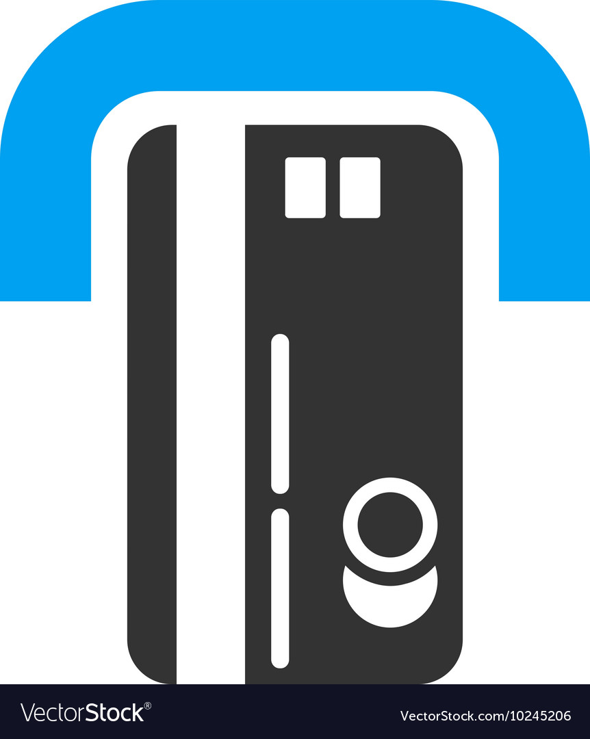 Banking machine flat icon Royalty Free Vector Image