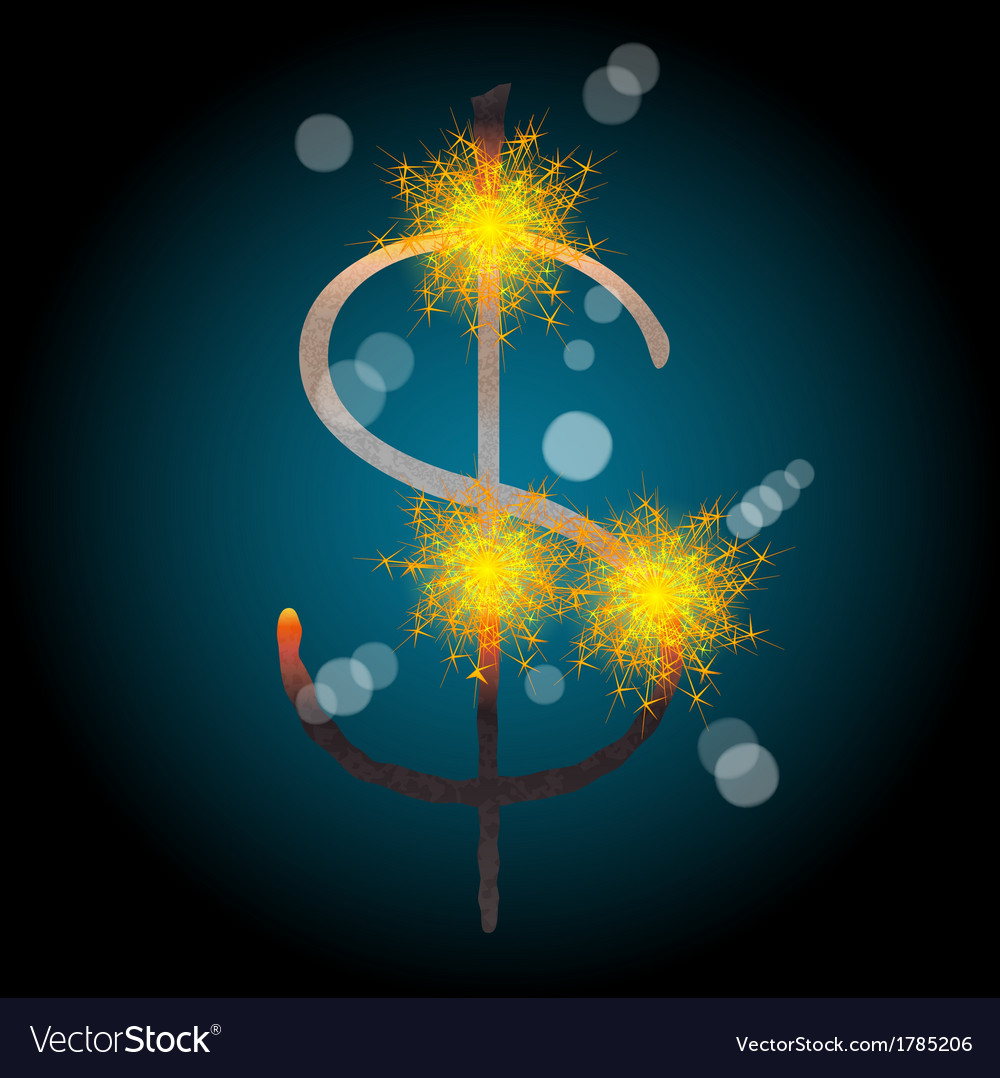 Burning dollar 2 Royalty Free Vector Image - VectorStock