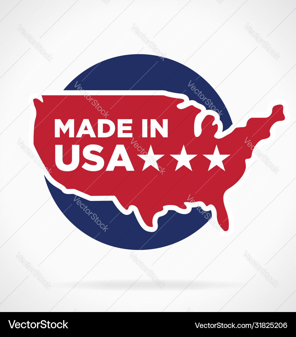 Made in america symbol logo label Royalty Free Vector Image
