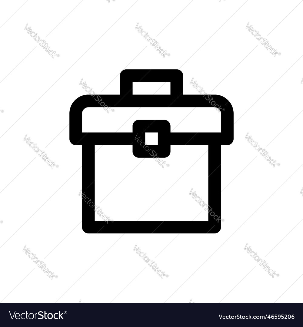 Tool Box Outline Icon Thin Line Black Box Vector Image