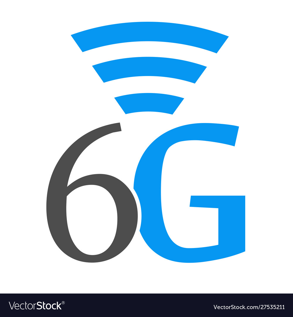 6g icon 6th generation wireless internet Vector Image
