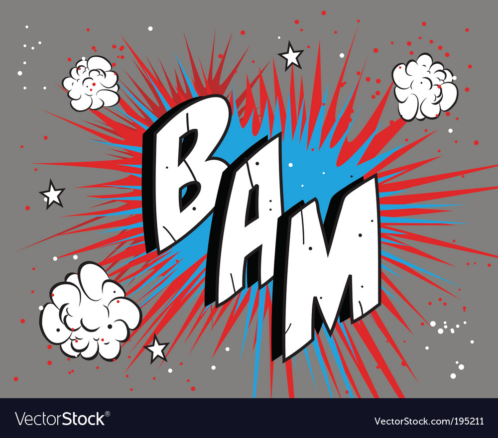 Comic book bam Royalty Free Vector Image - VectorStock