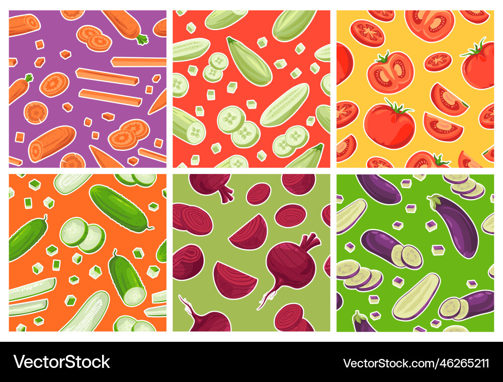 Decorative pattern set with natural healthy food Vector Image