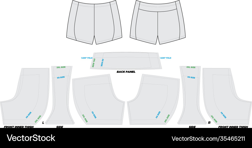 Endurance style shorts mock ups and artwork Vector Image