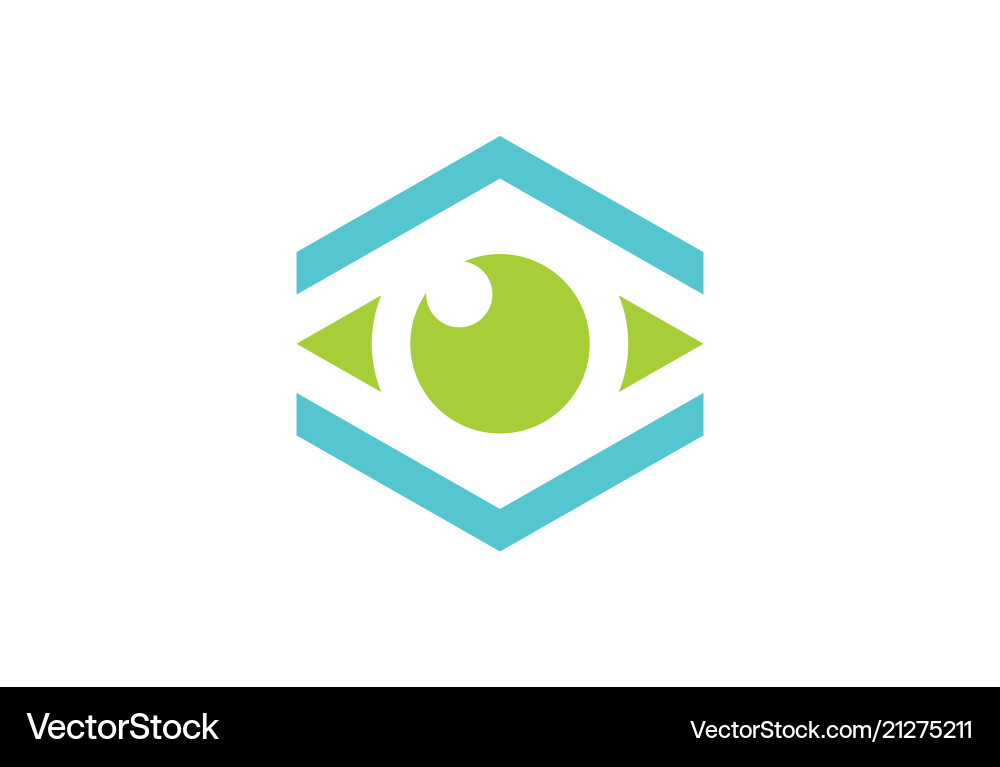 Eye monitor technology logo Royalty Free Vector Image