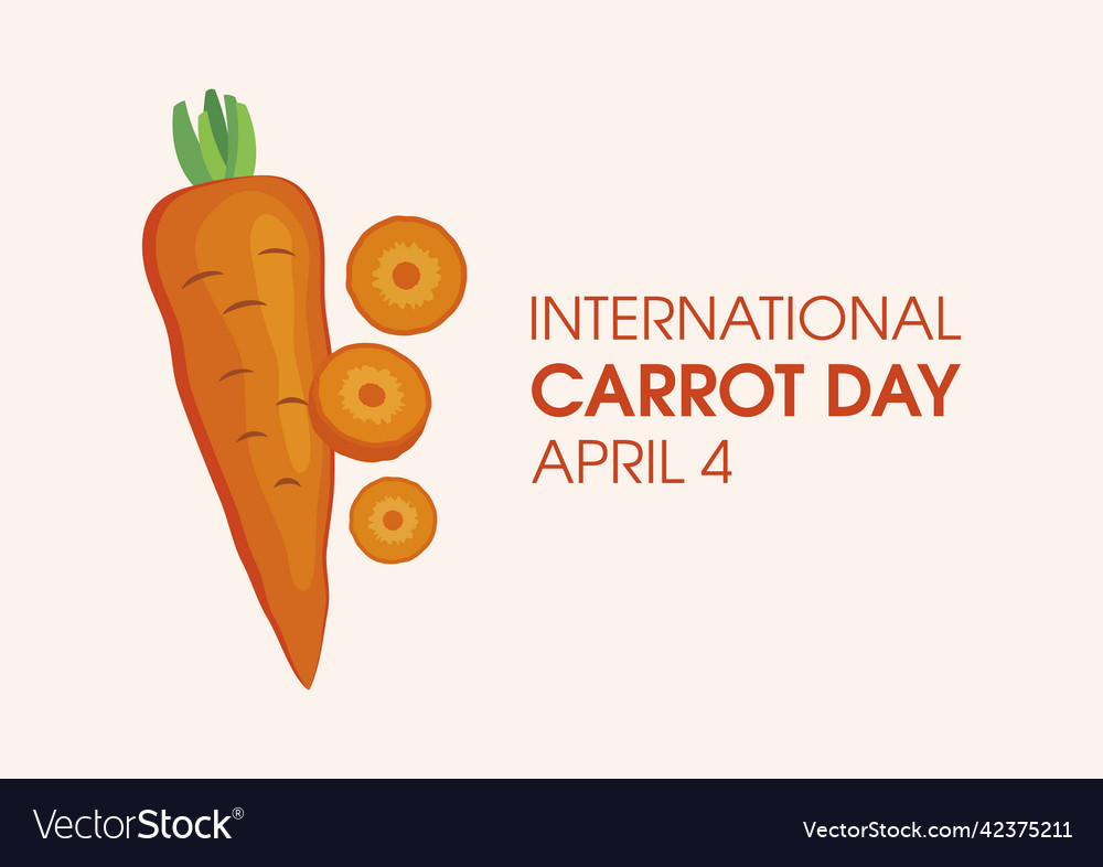 International carrot day Royalty Free Vector Image