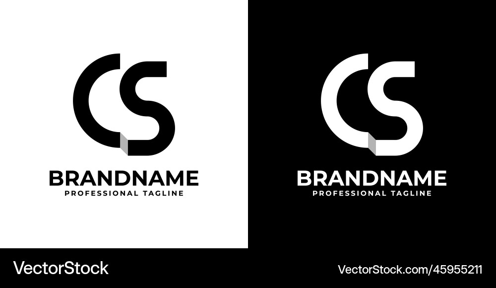 Letter cs monogram logo suitable for any business Vector Image
