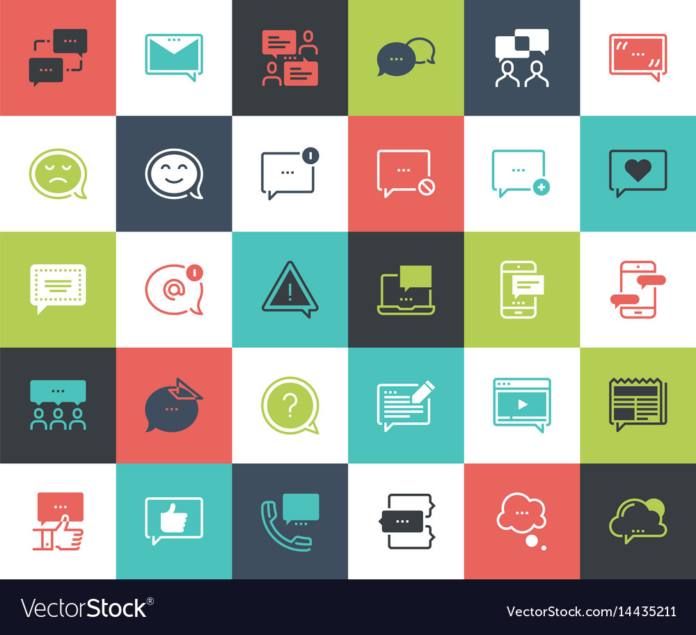 Message bubbles icons Royalty Free Vector Image